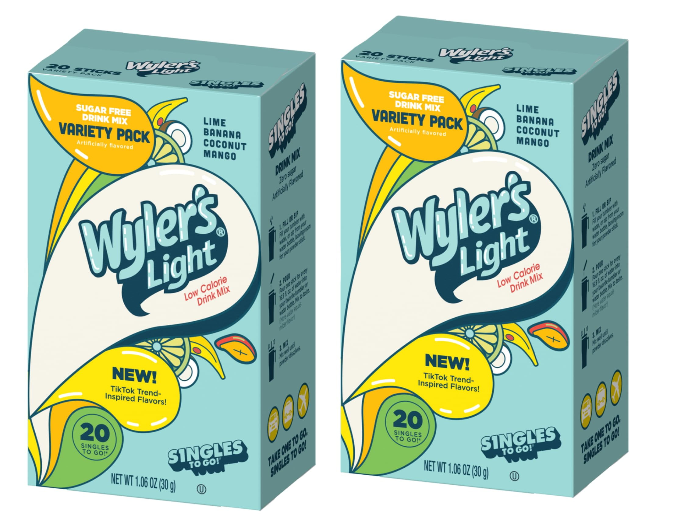 SINGLES TO GO! Wyler's Light TikTok Bundle Variety Pack, Blue Variety ...