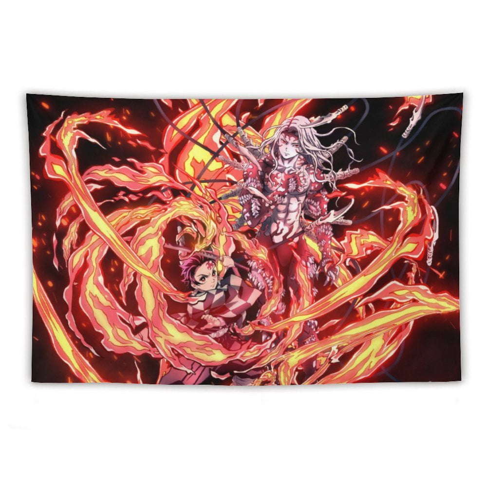 Anime Demon Slayer Kimetsu No Yaiba Tapestry, Wall Art Hanging Decor ...