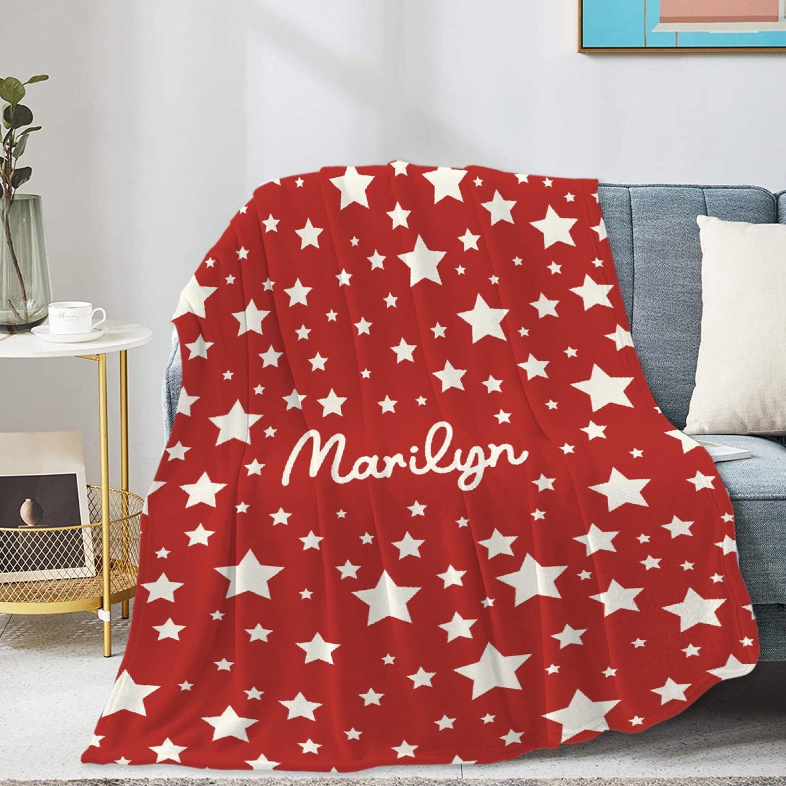 SINIMOKO Independence Day Blanket Party Blanket Flannel Bed Blanket Day ...