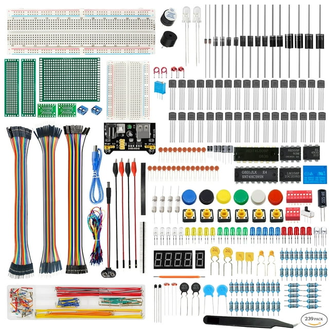 SINKITA 830 Breadboard Cable Resistor Electronics Component Starter Kit ...