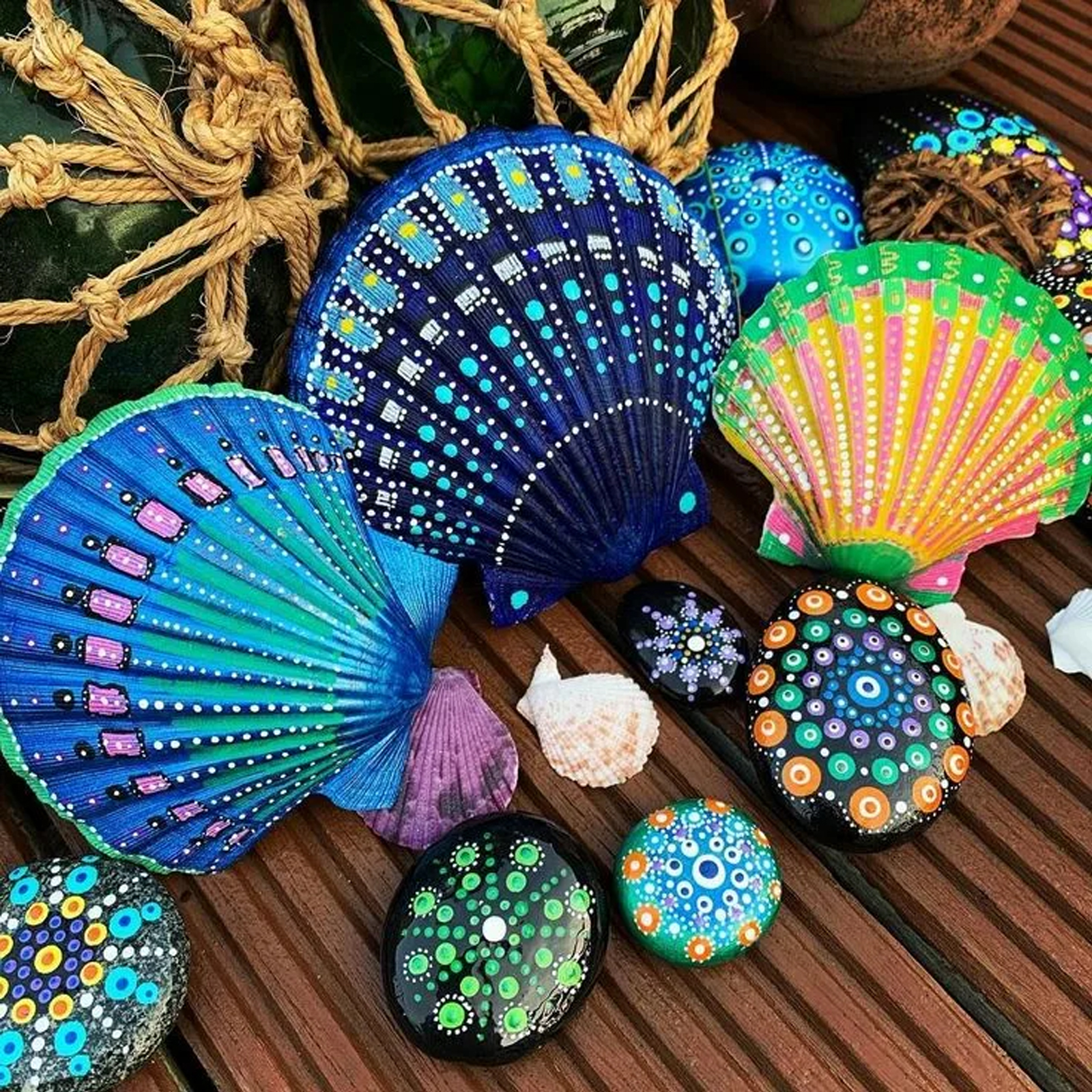 Sinkoo Seashells Painting Kit for Kids 16pcs, Arts and Crafts Kits for ...