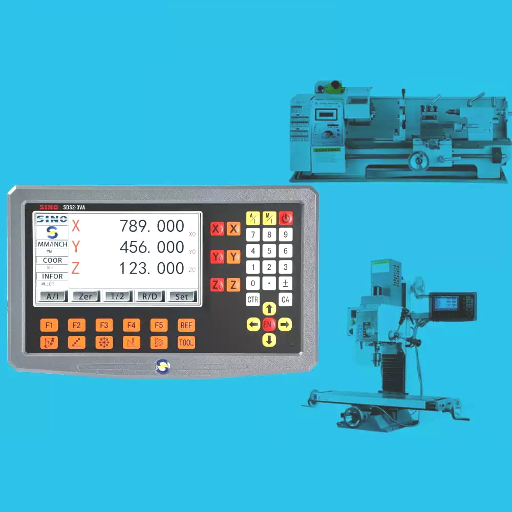 SINO LCD DRO Digital Readout SDS2-3VA Display 80V - 240VA Input Voltage for Lathe Mill CNC ...
