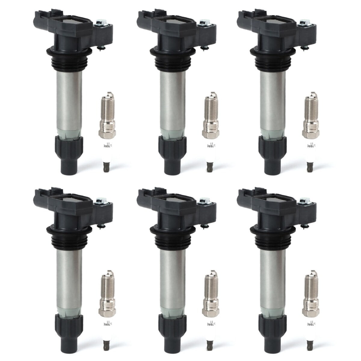 SINOCMP 6PCS UF-569 Ignition Coils Pack & Iridium Spark Plugs ...