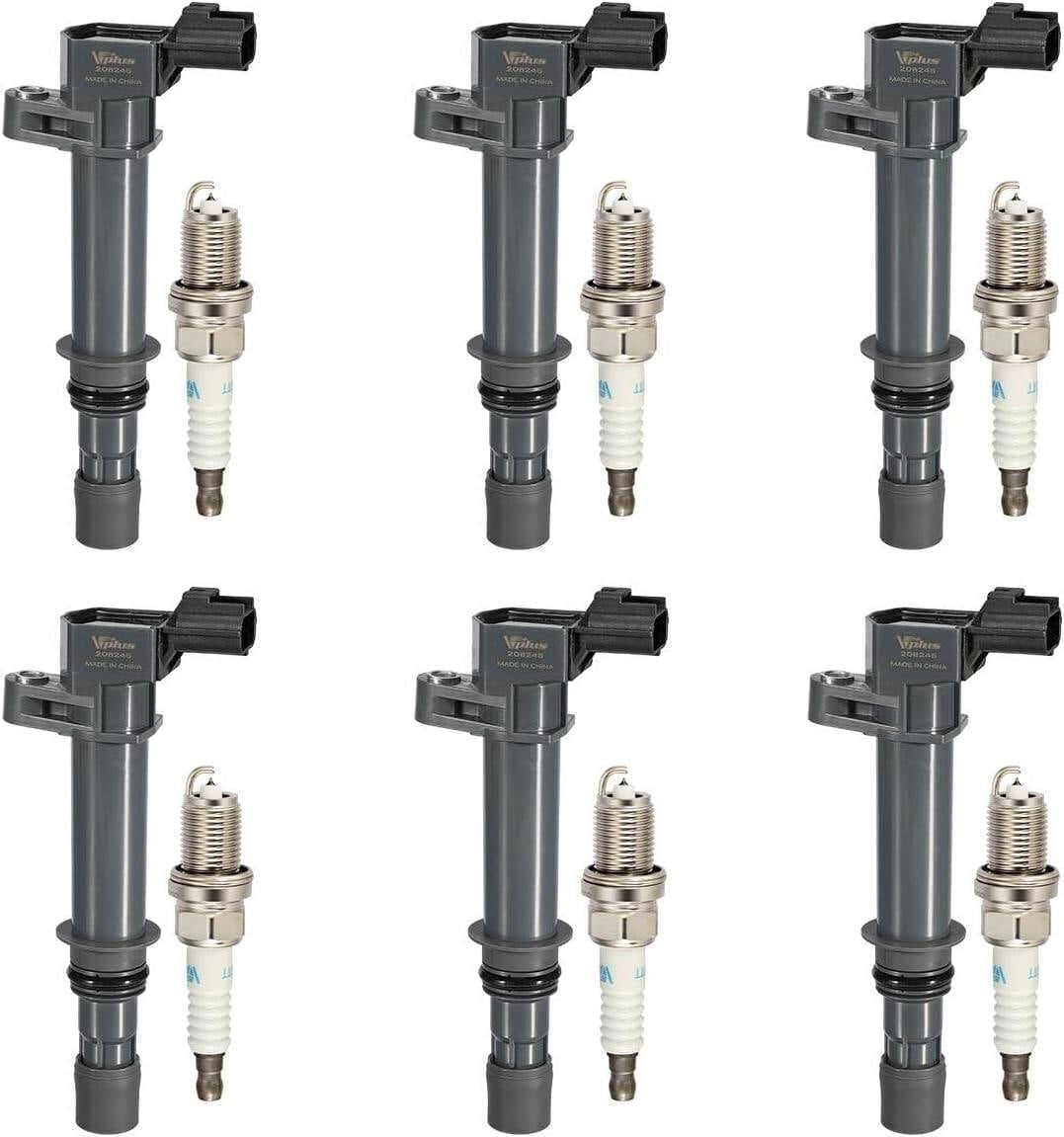 SINOCMP 8PCS UF270 Ignition Coils Pack & 7092 Iridium Spark Plugs for ...