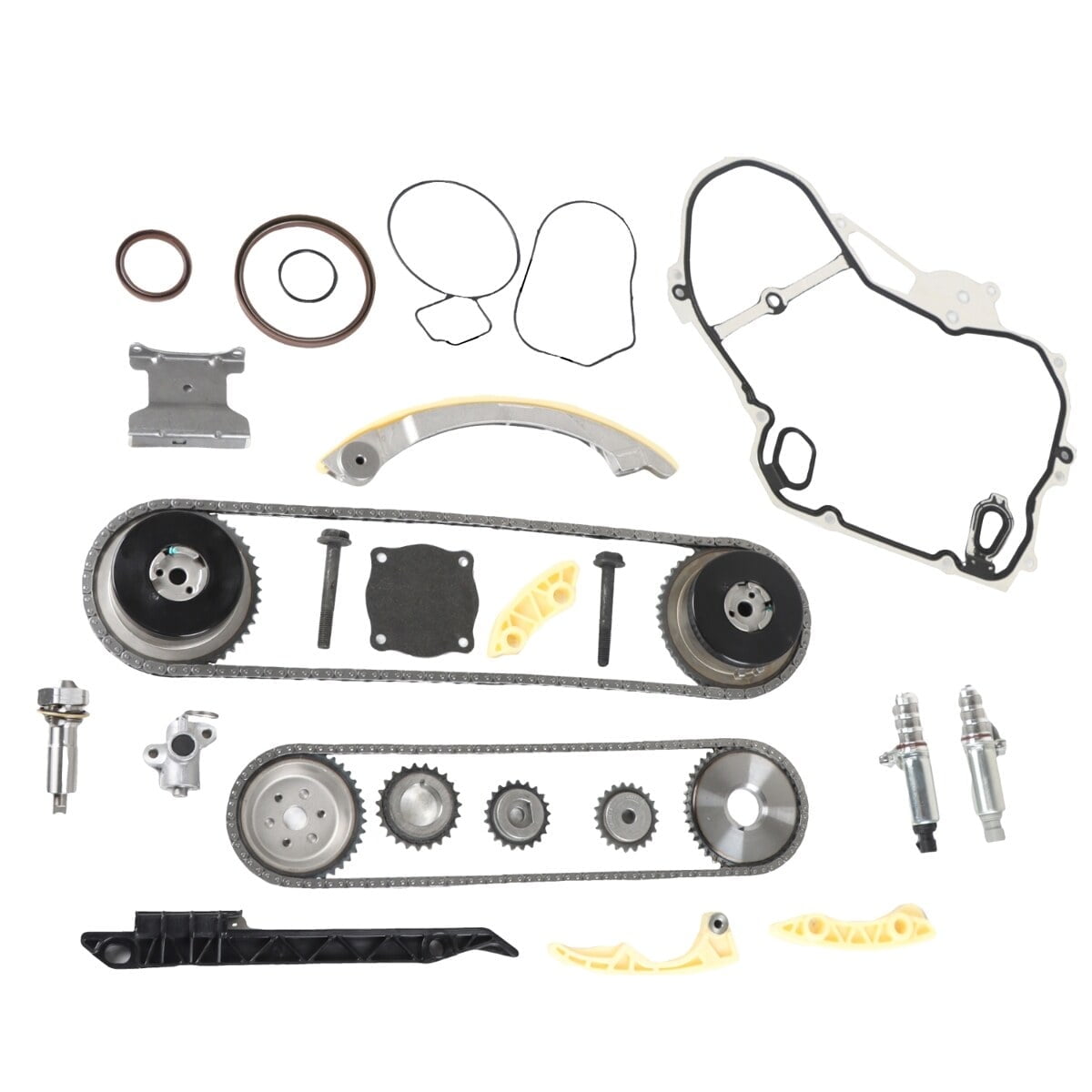 SINOCMP Timing Chain Kit with VCT Selenoid Actuator Gear Cover Gasket ...