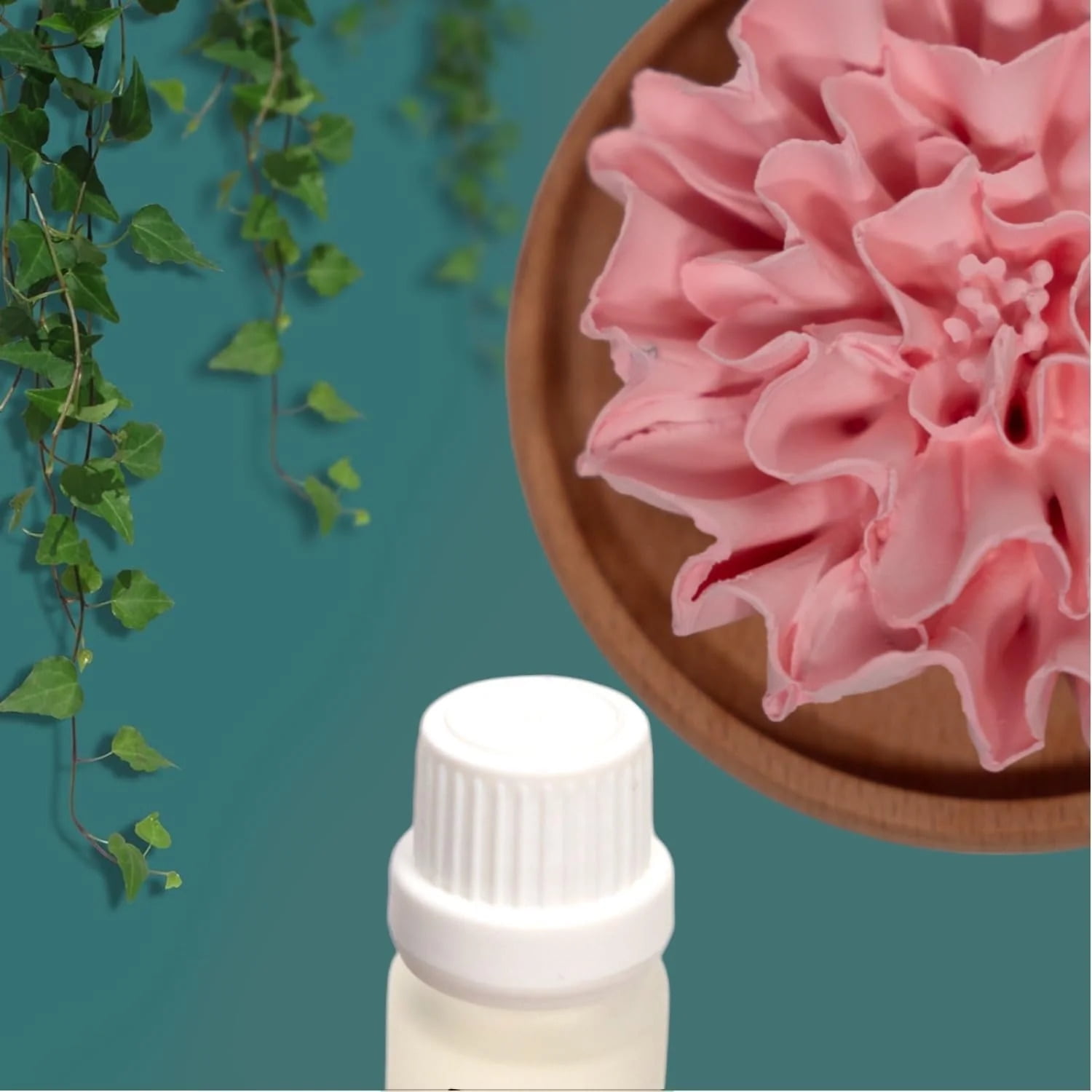 SINT Aroma Diffuser Diatomite Carnation Flower with Wooden Stand ...