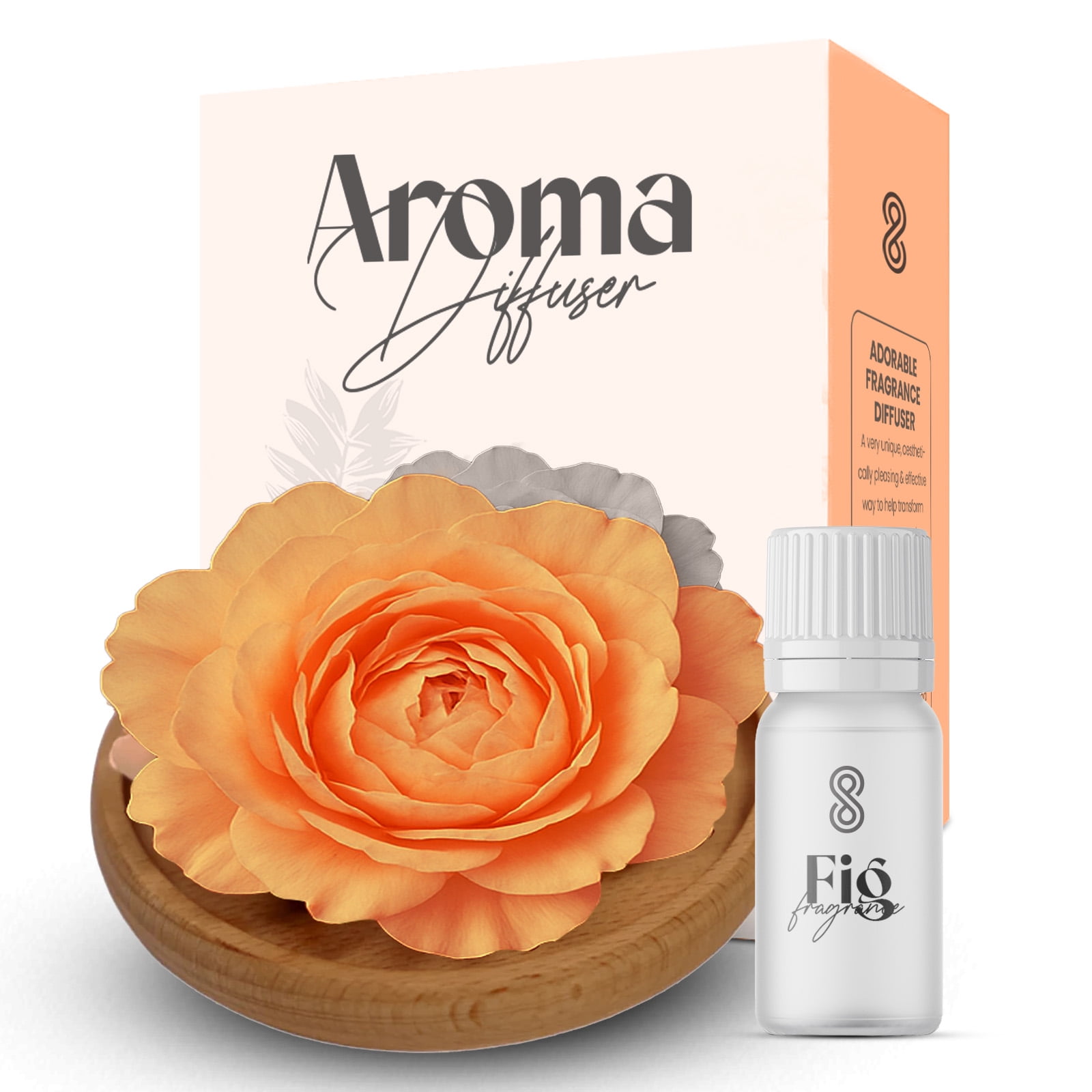 SINT Aroma Diffuser Diatomite Tree Peony Flower | Essential Oil Diffuser with Aromatherapy ...