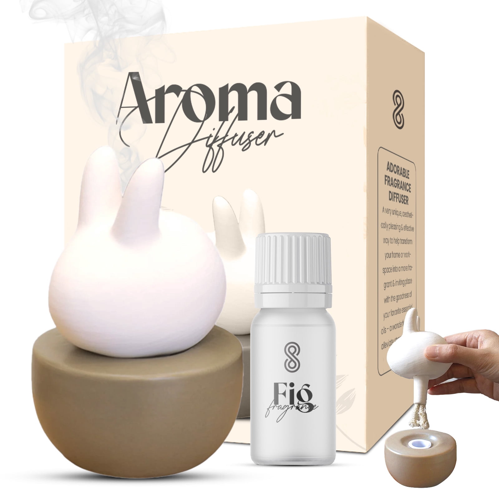 SINT Aroma Stone Ceramic Rabbit, Non-Electric Ceramic Diffusers and ...