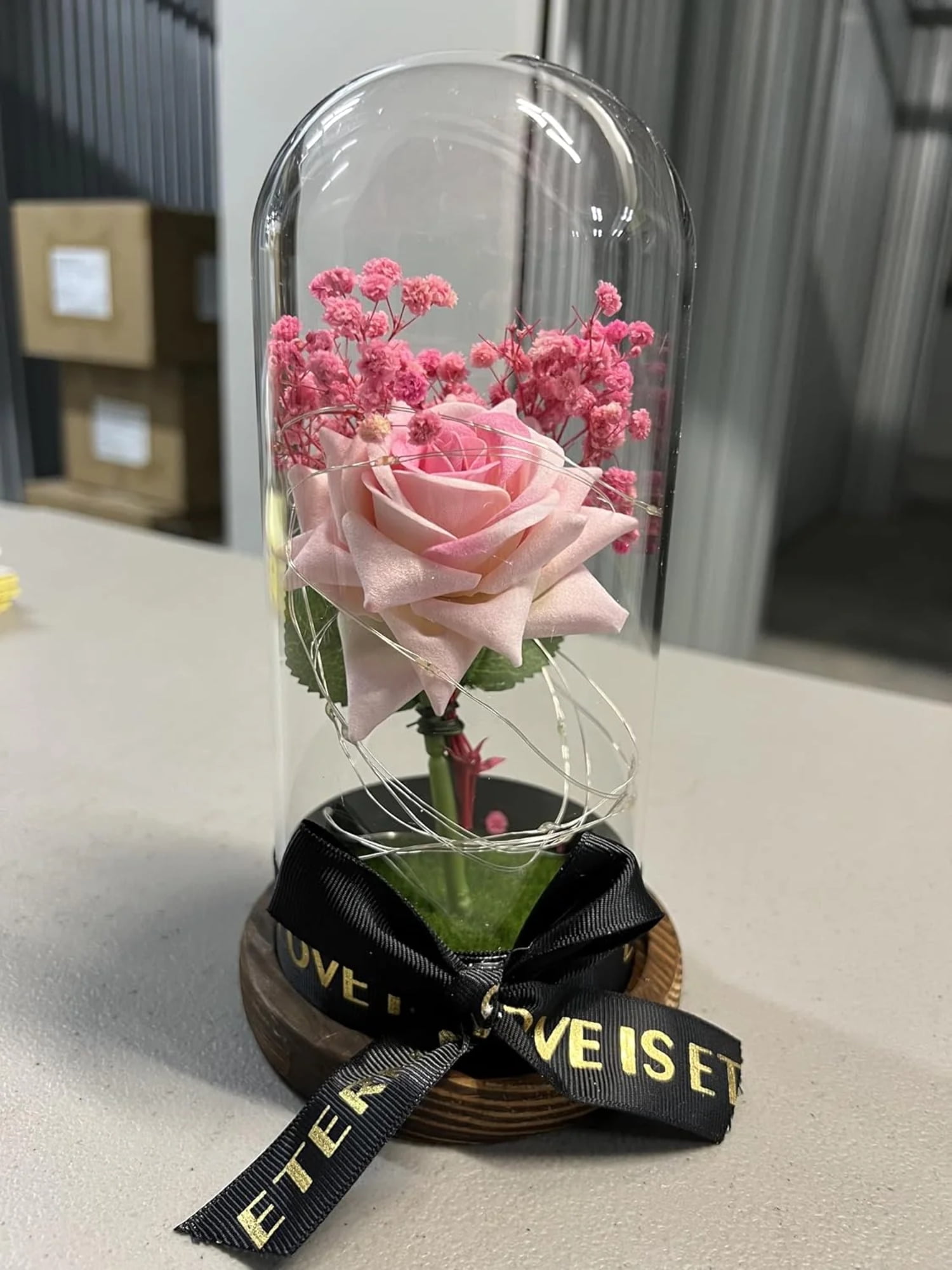 SINT Preserved Rose Gifts for Women, Forever Real Rose in Glass Dome ...