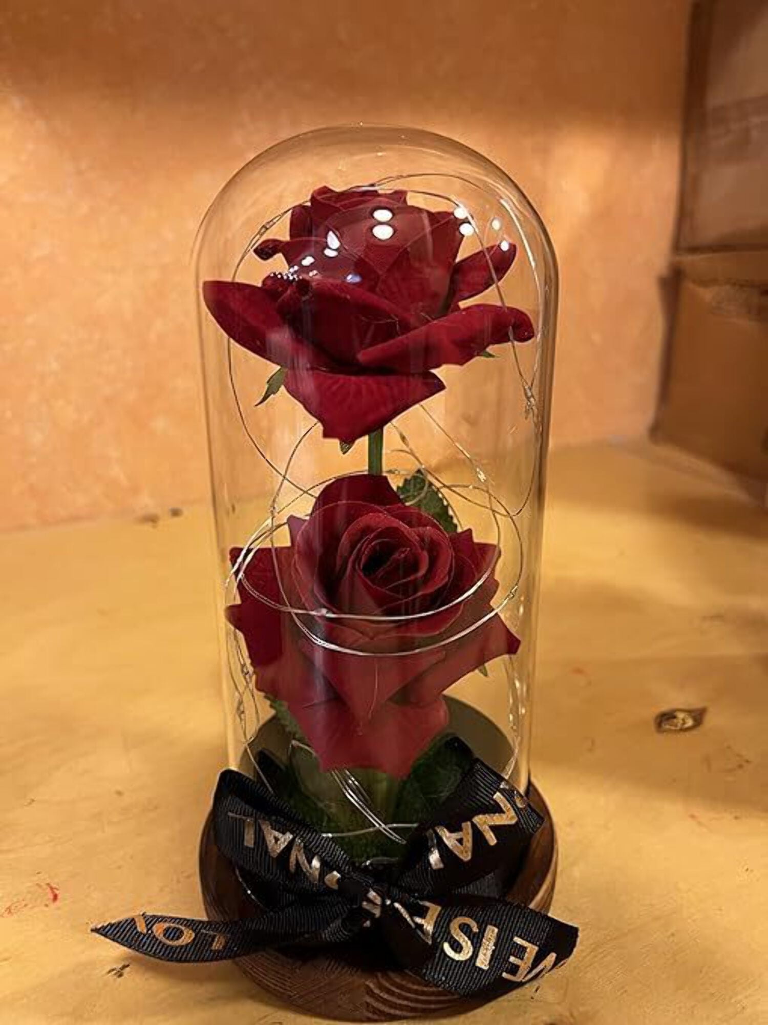 SINT Preserved Rose Gifts for Women, Forever Real Rose in Glass Dome ...