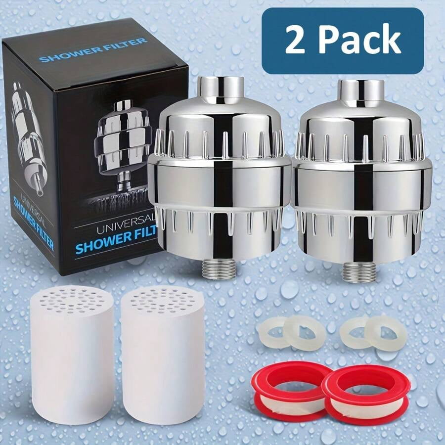 SINTOBIZZY 2 Pcs Shower Filter,20 Stage Shower Head Filter For Hard ...
