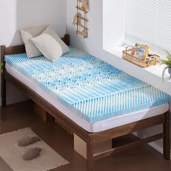 SINWEEK 2 Inch Mattress Topper 5-Zone Memory Foam Mattress Topper ...