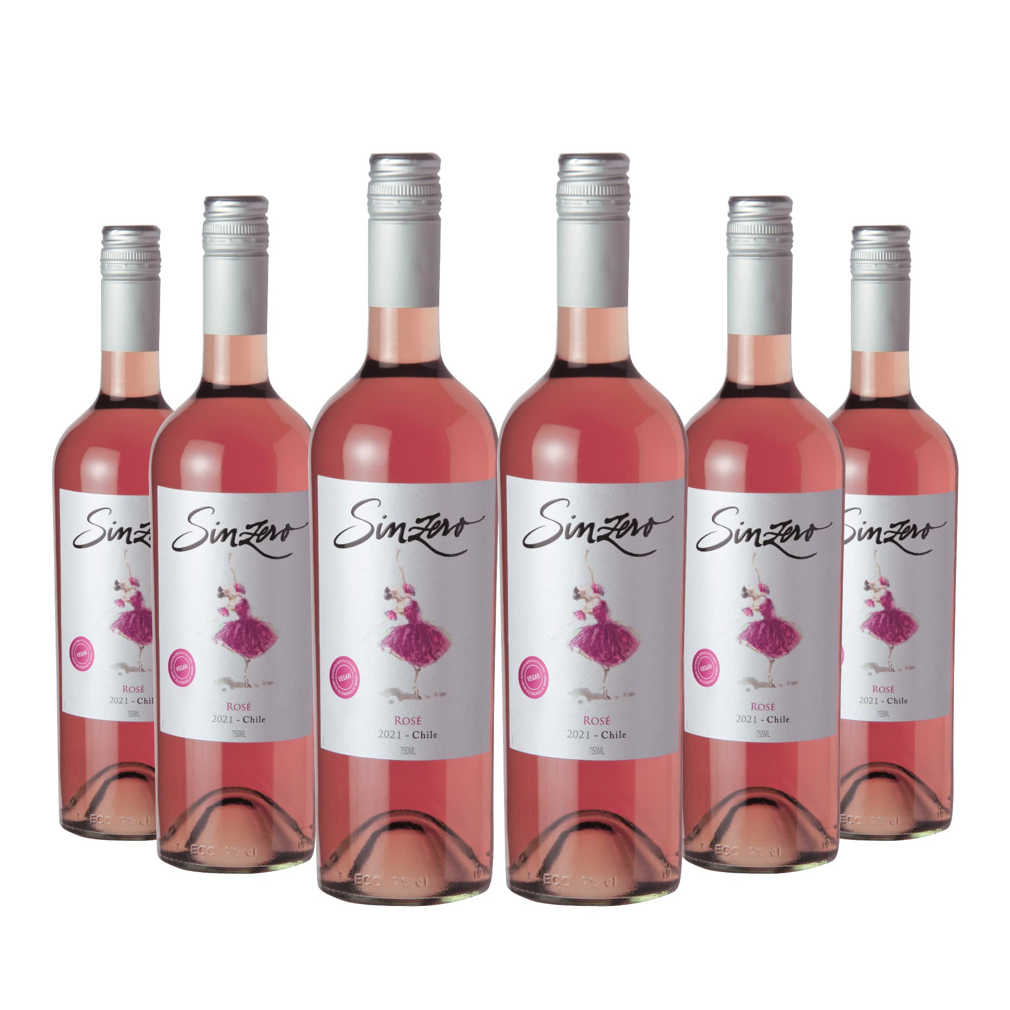 SINZERO Rose - Non Alcoholic Rose Wine - Low Calories, Vegan Suitable ...