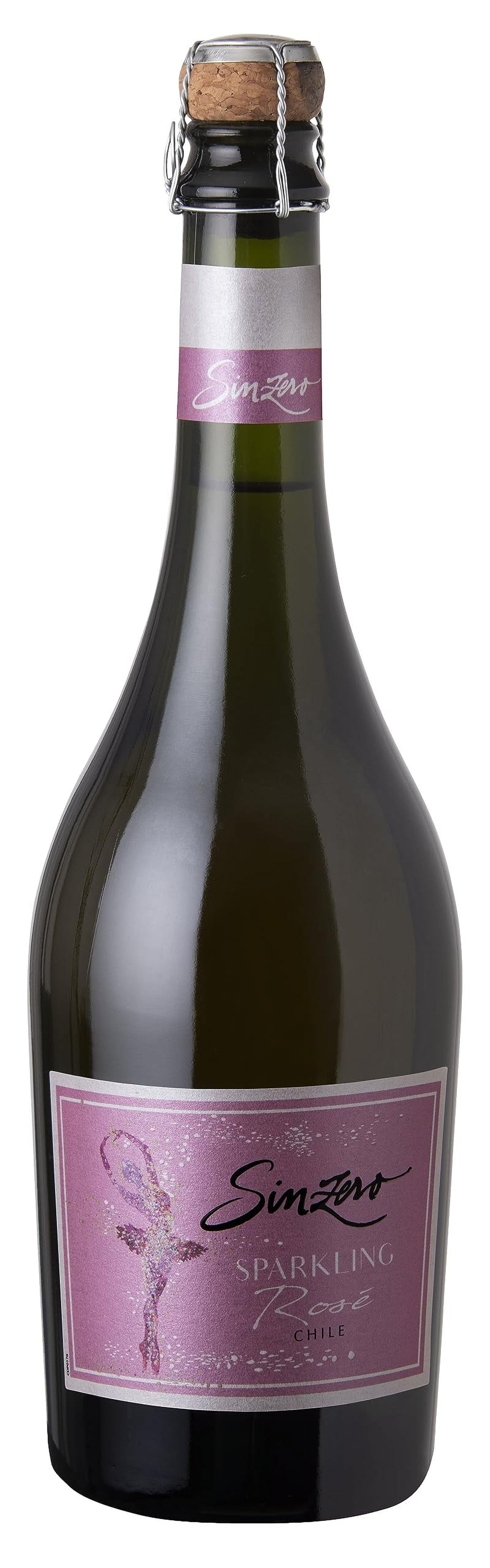 SINZERO Sparkling Rose-Non-Alcoholic Dry Champagne Alternative-Low ...