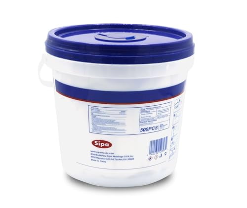 SIPA Hand Sanitizing Wipes 500 WIPES/BUCKET will Refills (1 BUCKET 3 ...