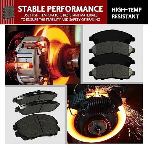 SIPAUTEC-D1210 D1212 Ceramic Disc Brake Pads 4-Wheel Set Replacement ...