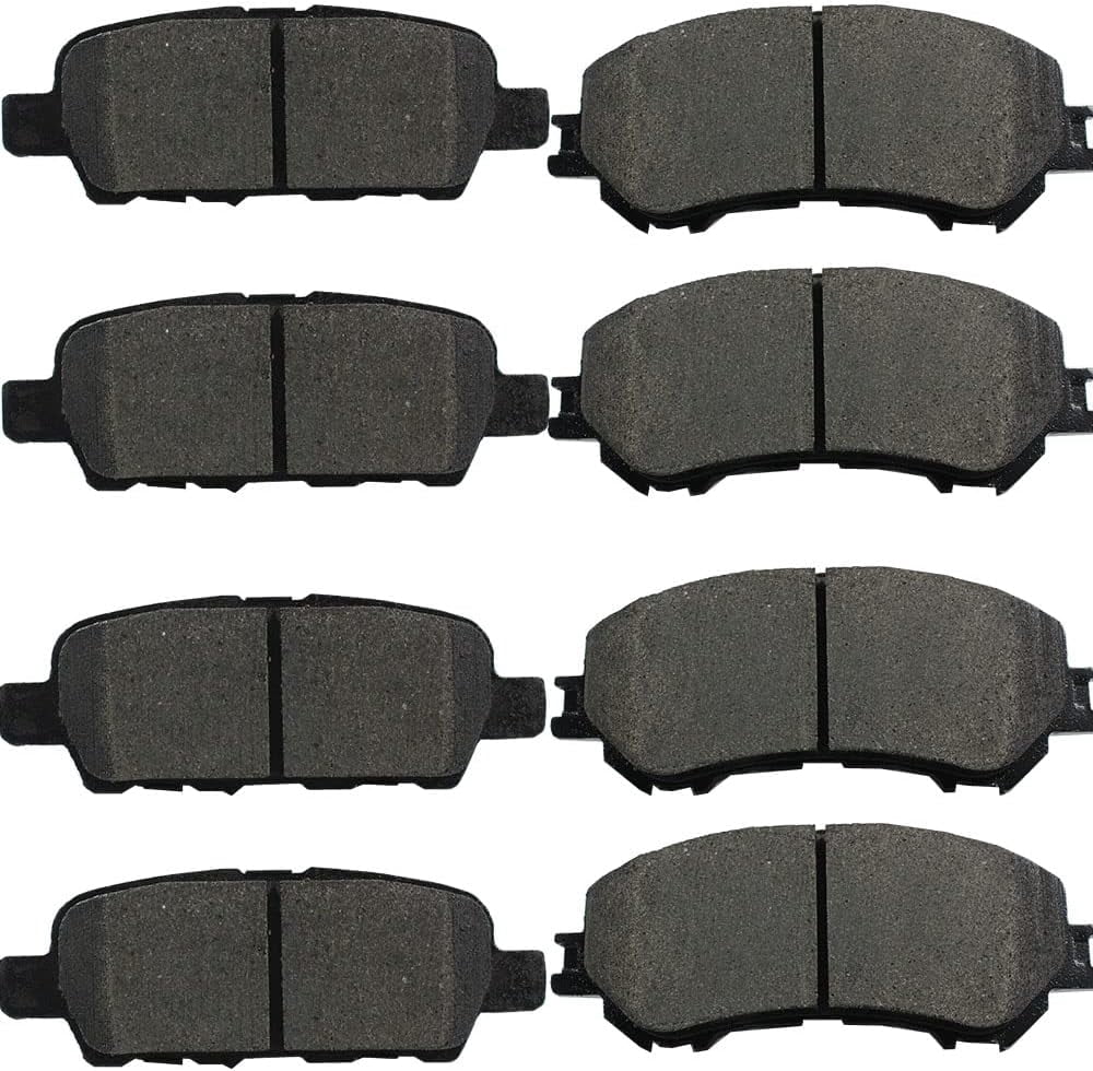 SIPAUTEC-Front and Rear Brake Pads 4-Wheel Set Ceramic Disc Brake Pads ...