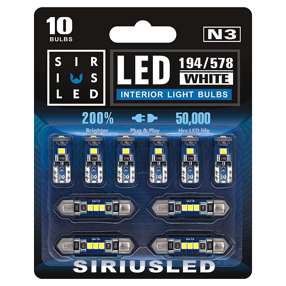 SIR IUS LED N3 578 211-2 212-2 41MM and 194 168 2825 Combo LED bulbs ...