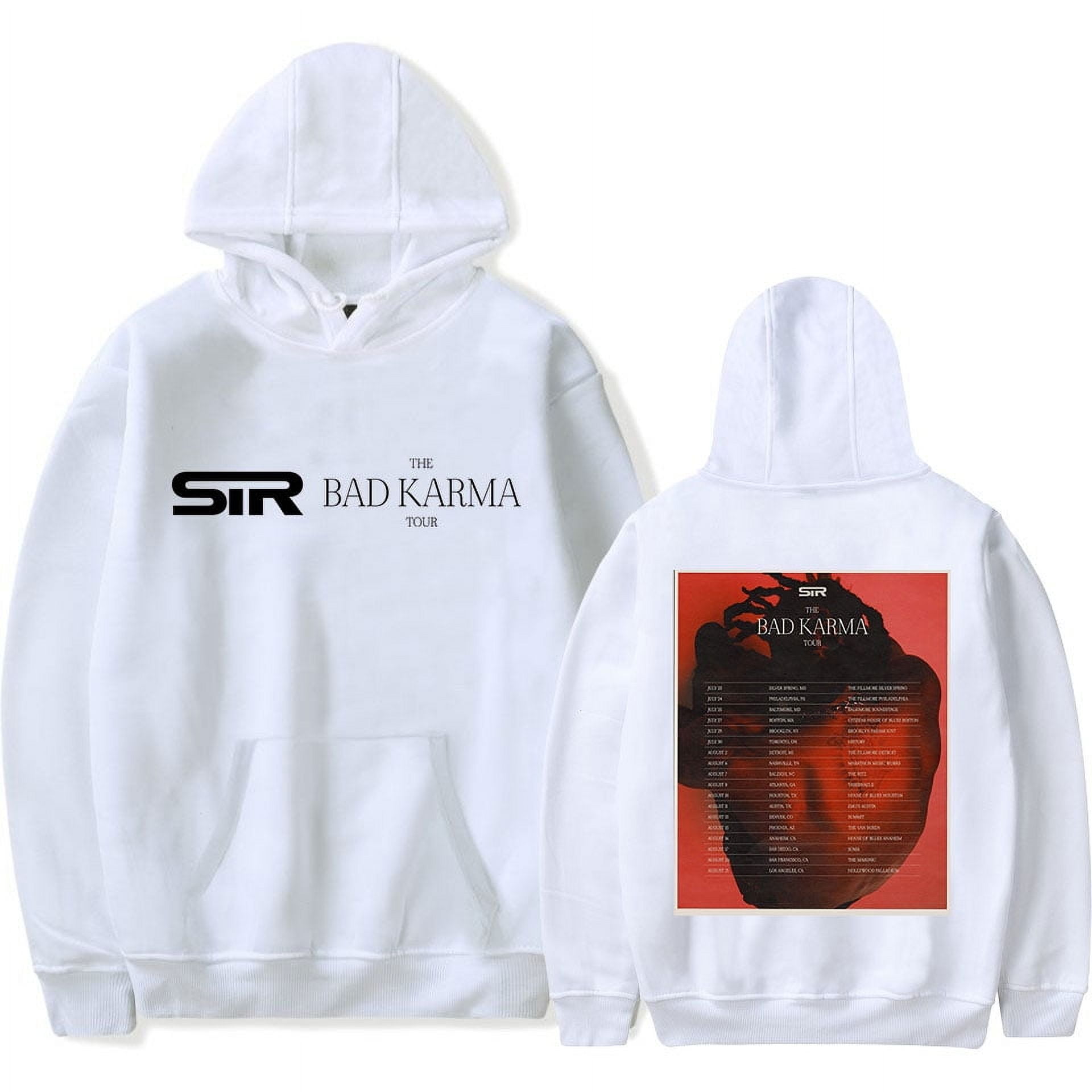 SIR The Bad Karma Tour 2024 Hoodie Unisex Rapper Casual Long Sleeve ...