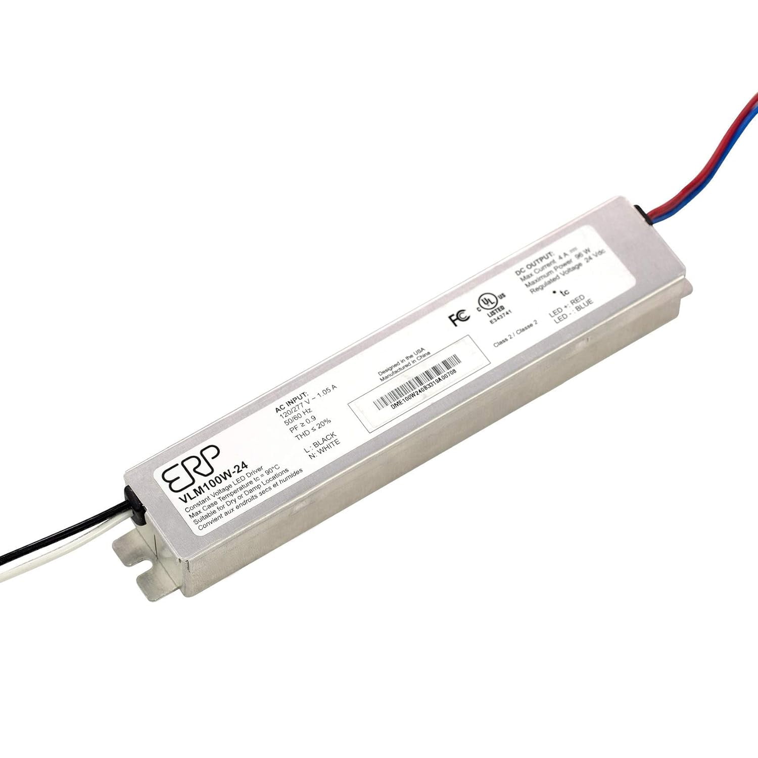 SIRS-E ERP VLM100W-24 Constant Voltage DC Power Compact LED Driver 24V ...
