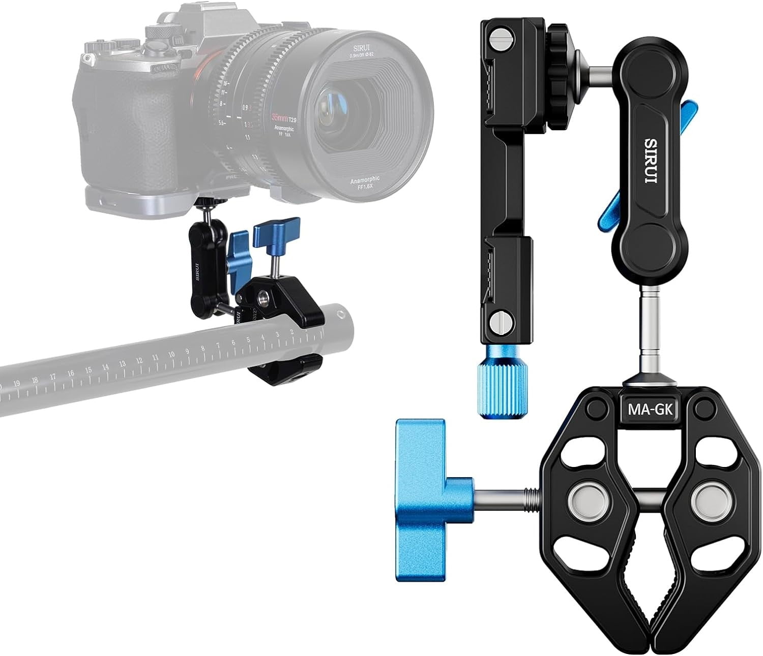 SIRUI Magic Camera Super Clamp w/ Phone Mount 1/4"-20 3/8"-16 MA-GK ...