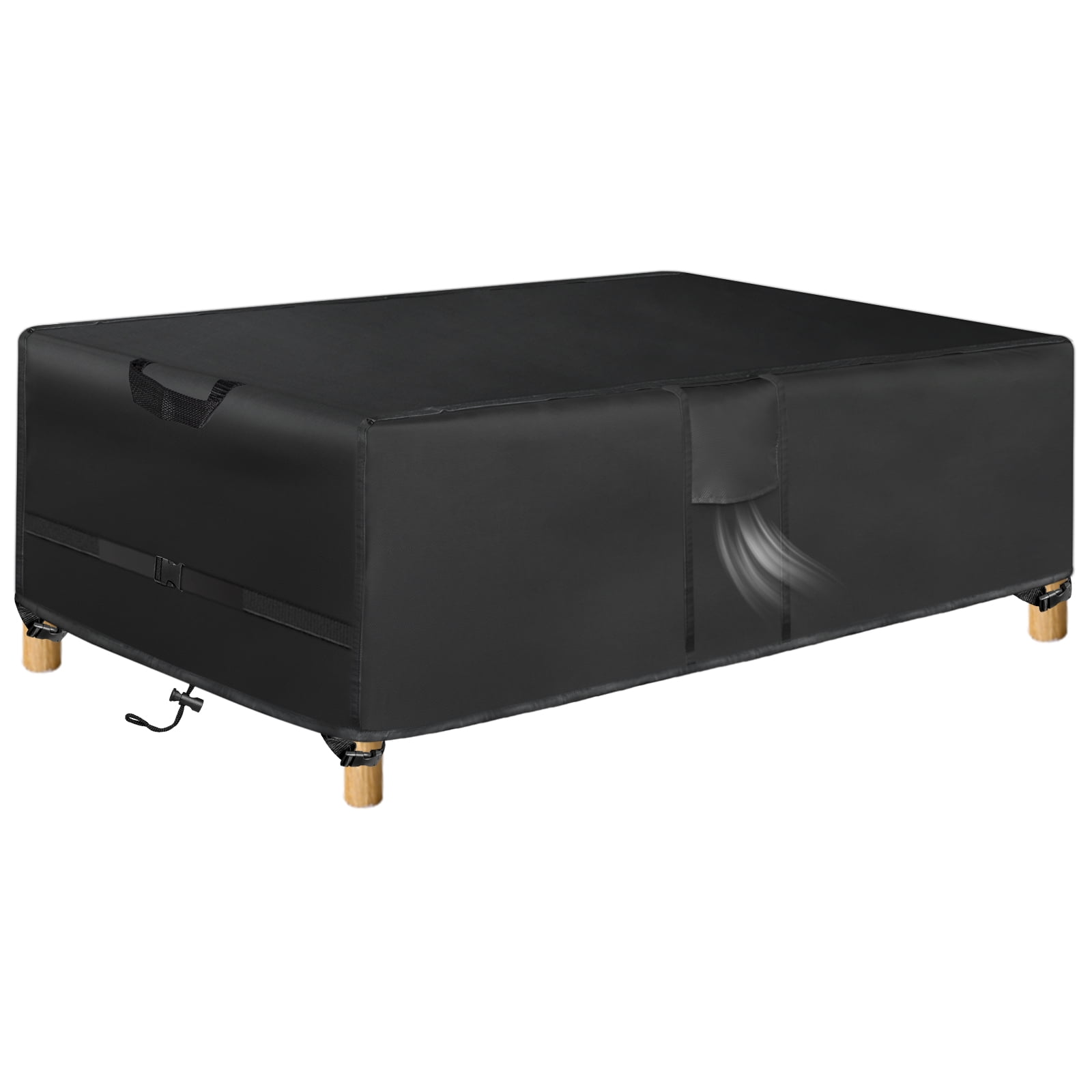 SIRUITON 48" L x 26" W x 18"H Patio Coffee Table Cover, 600D Waterproof ...