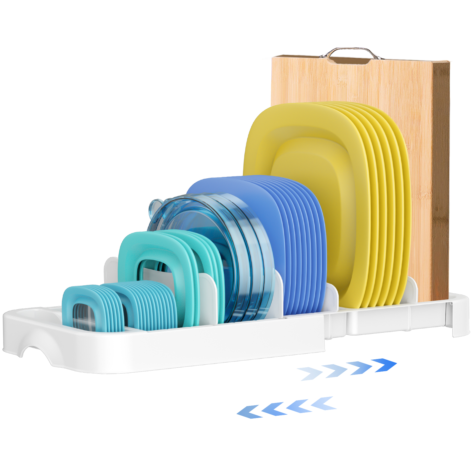 YouCopia StoraLid® Adjustable Food Container Lid Organizer for Kitchen ...