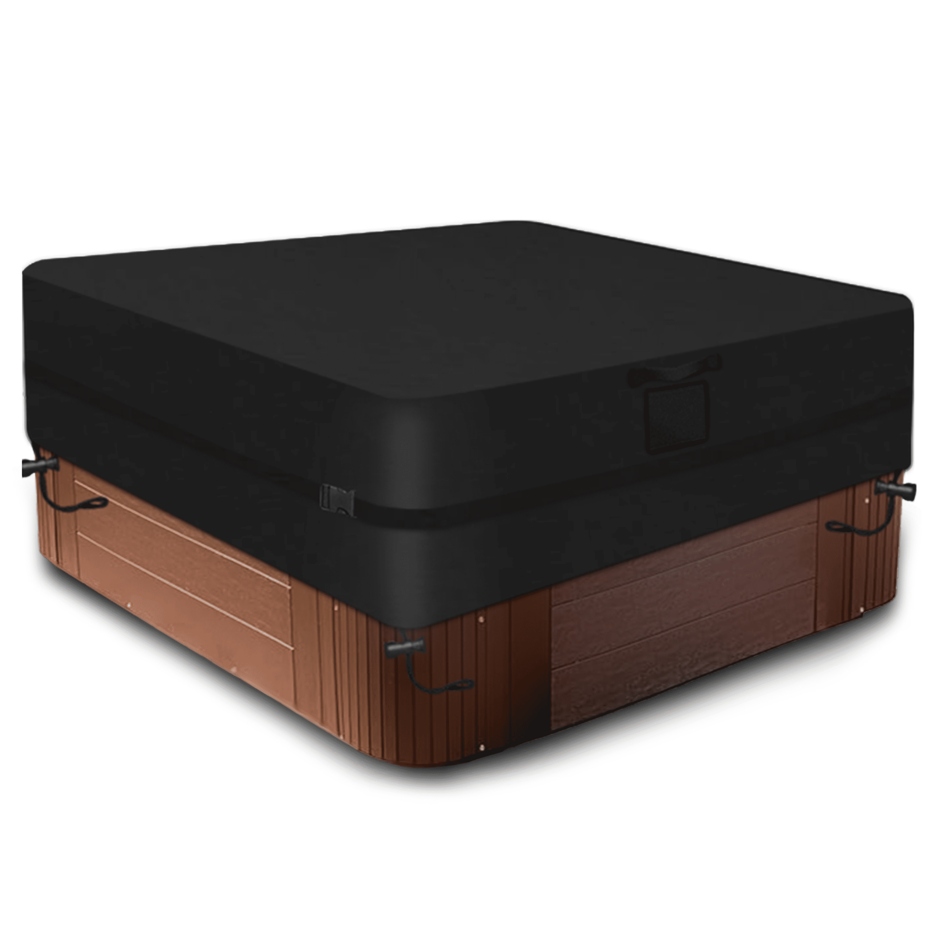 SIRUITON UV Resistant Heavy Duty Outdoor Hot Tub Cover, Black - Walmart.com