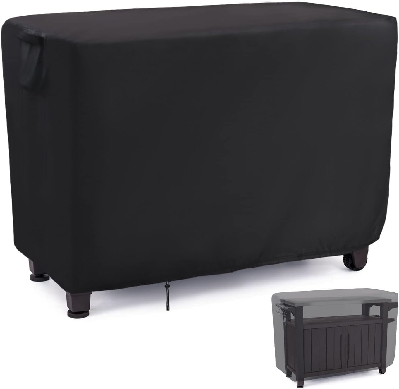 SIRUITON 40in BBQ Table Cover, Prep Grill outside Storage Station ...