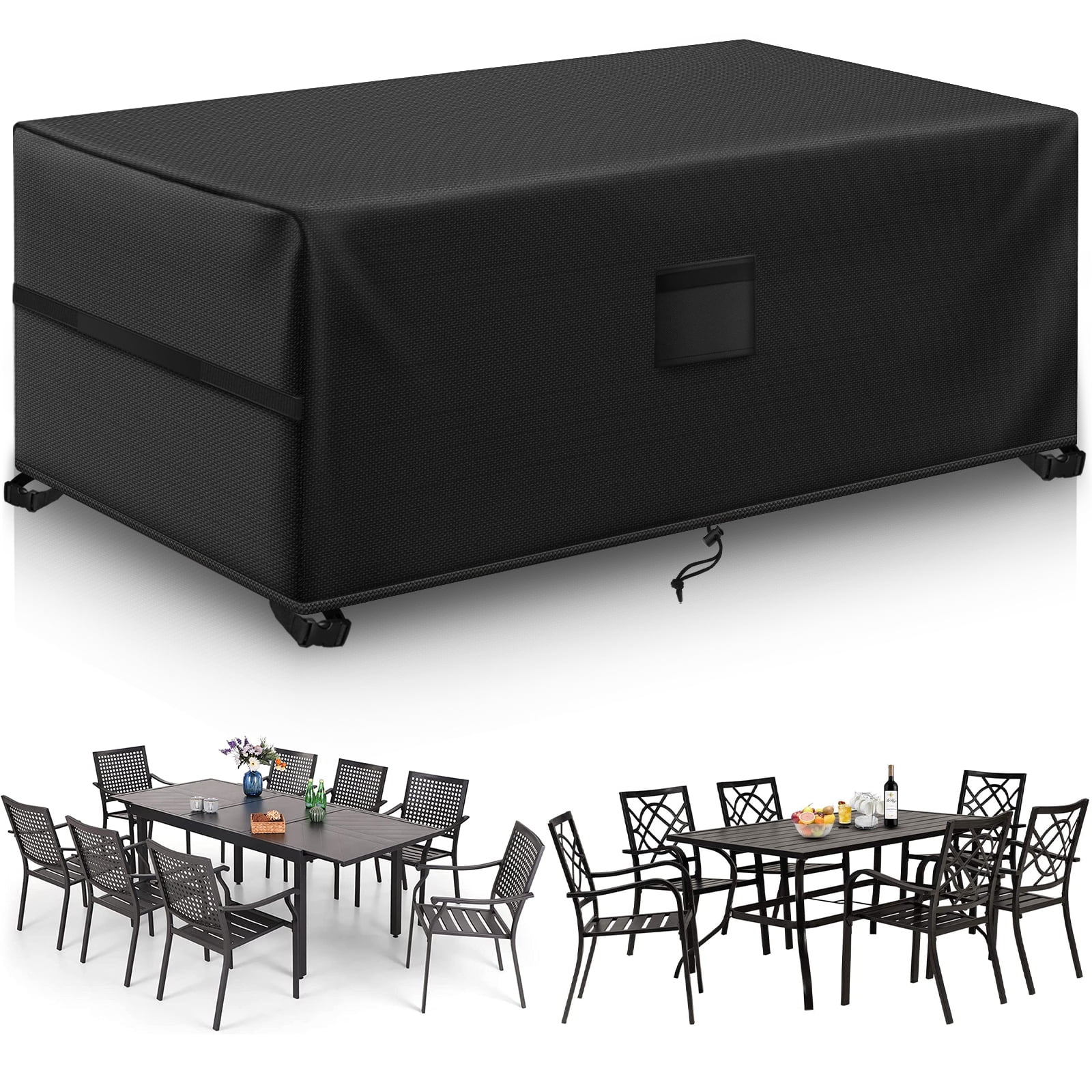 SIRUITON Patio Furniture Set Cover Patio Set Cover Outdoor Waterproof ...