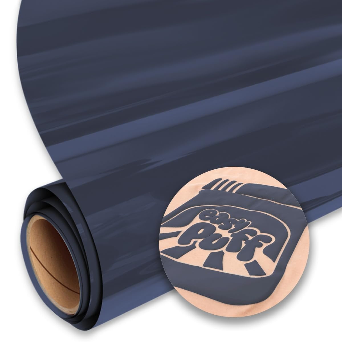 SISER Easy Puff HTV 12''x1yd - 3D Puffy Heat Transfer Vinyl Navy Blue ...