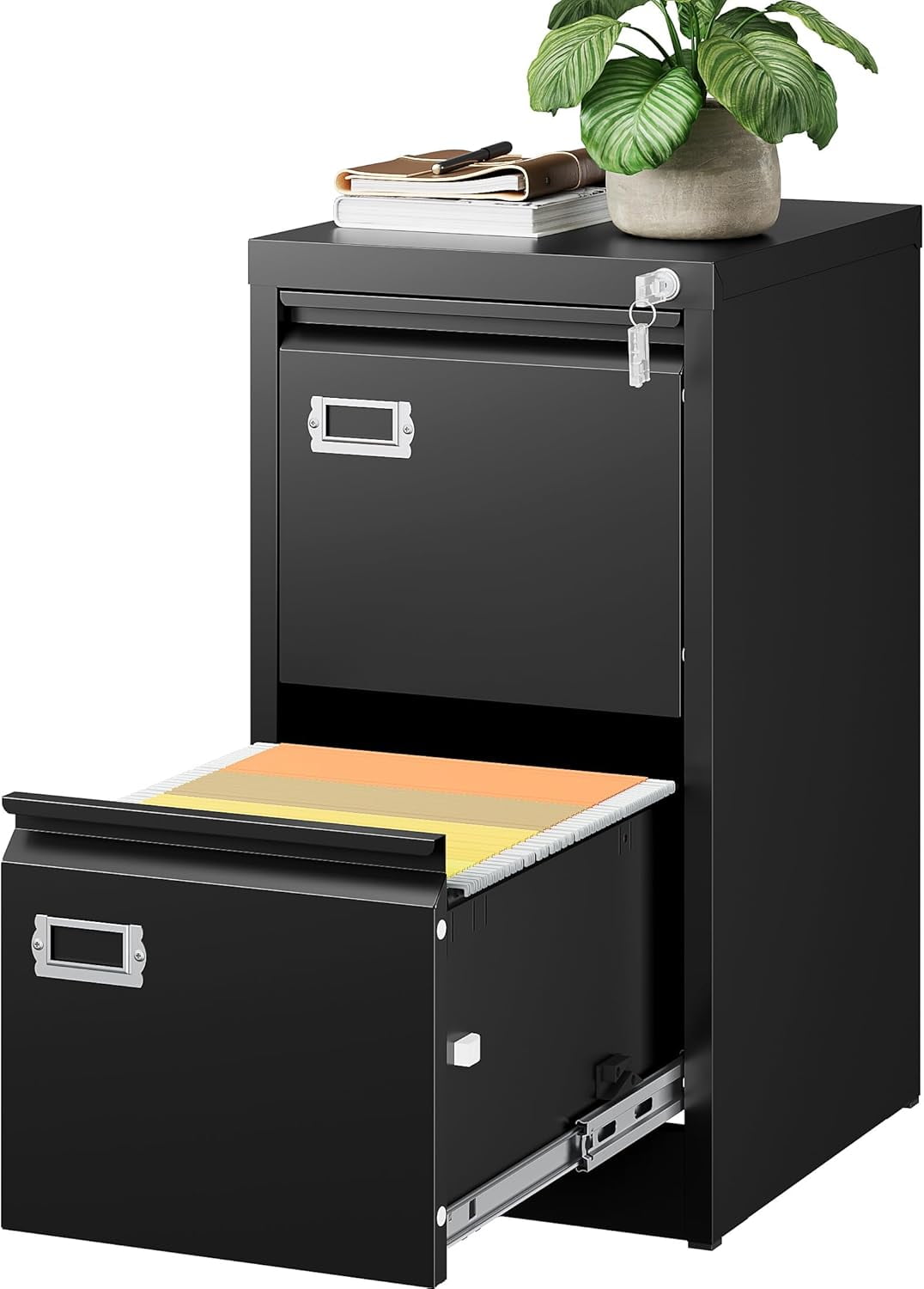 SISESOL 2 Drawer File Cabinet with Lock,Narrow Vertical Filing Cabinet ...