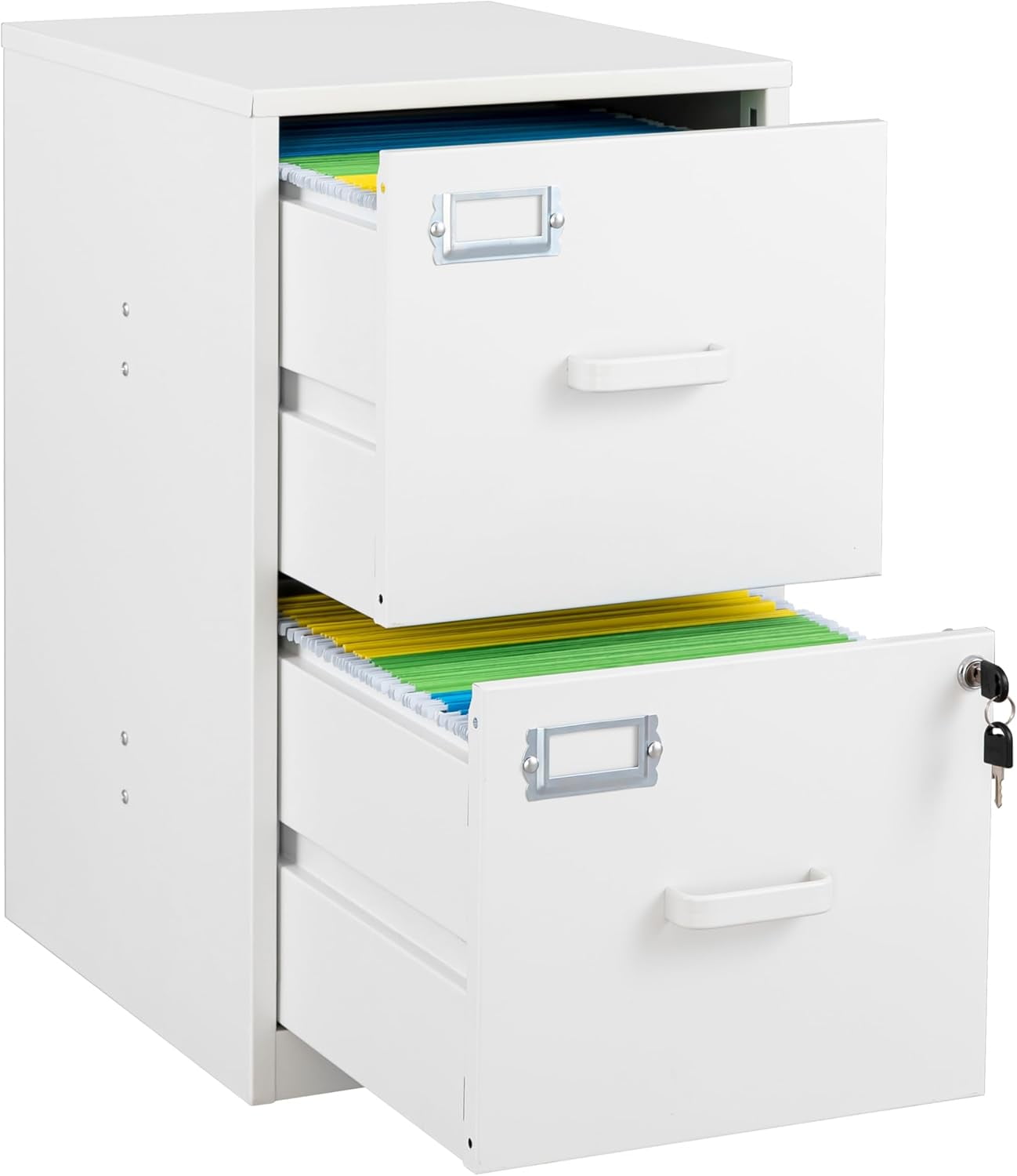 SISESOL 2 Drawer File Cabinet with Lock and Tag,Narrow Two Drawer ...