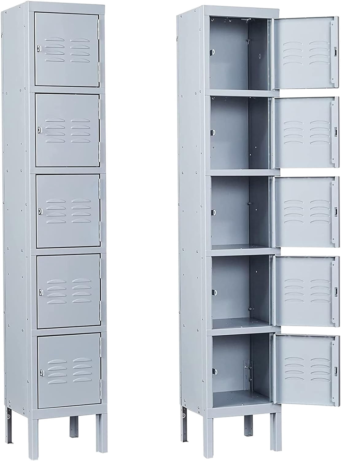 SISESOL Metal Locker Organizer for Work 66" Cabinets with Doors, Tall ...
