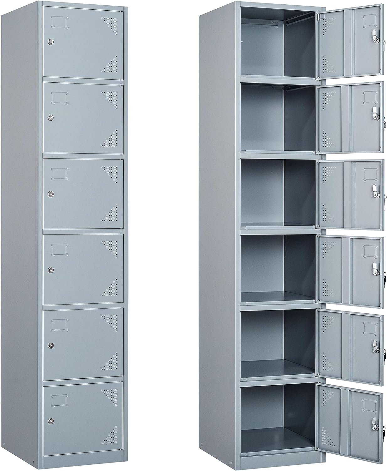 SISESOL Metal Locker Storage Cabinet,Locker Organizer for Work 71 ...