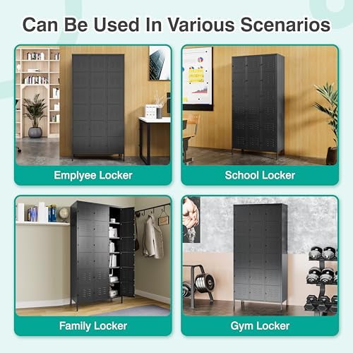 SISESOL Metal Lockers for Employees,Lockable Storage Locker with Shelf ...