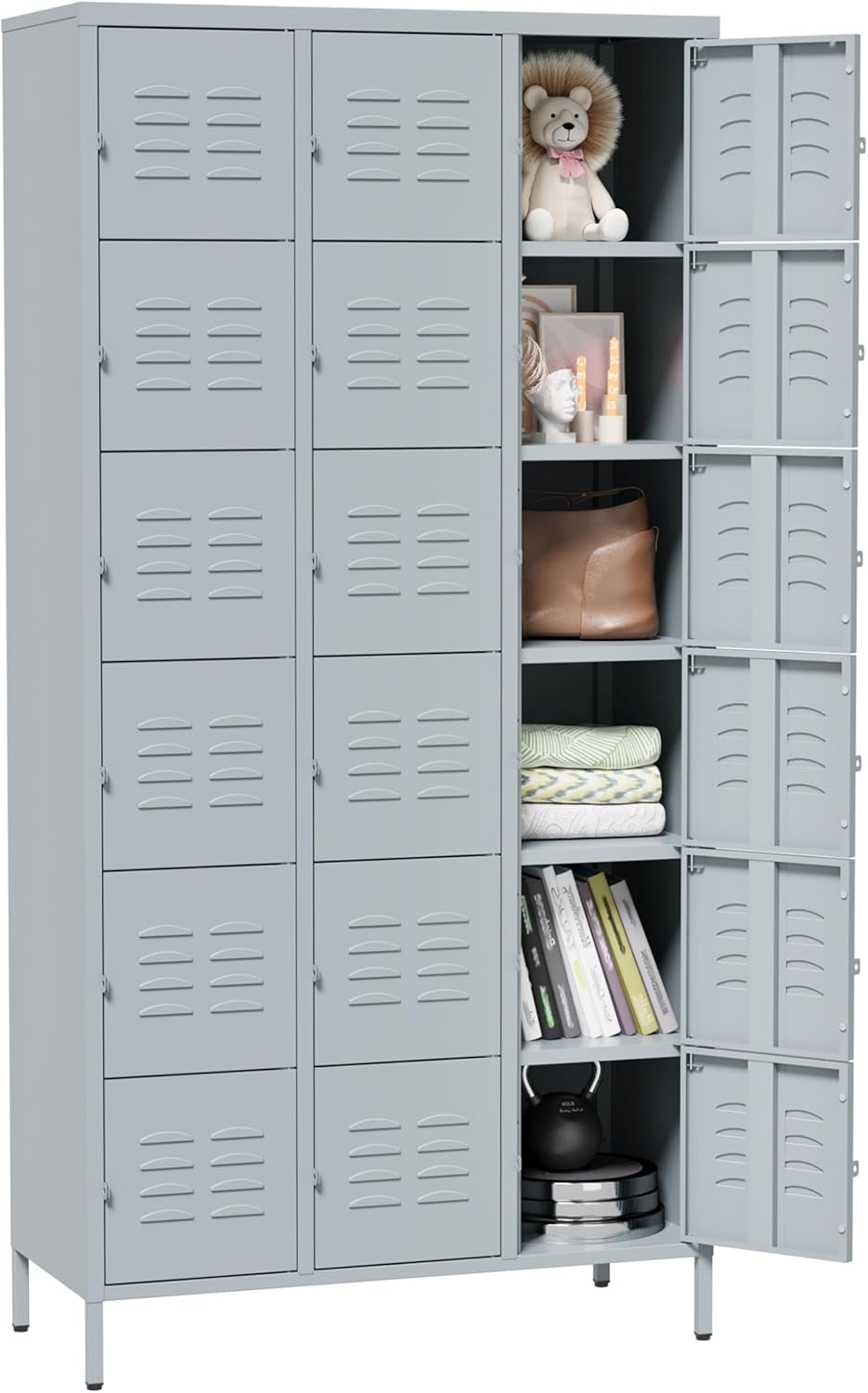 SISESOL Metal Lockers for Employees,Lockable Storage Locker with Shelf ...
