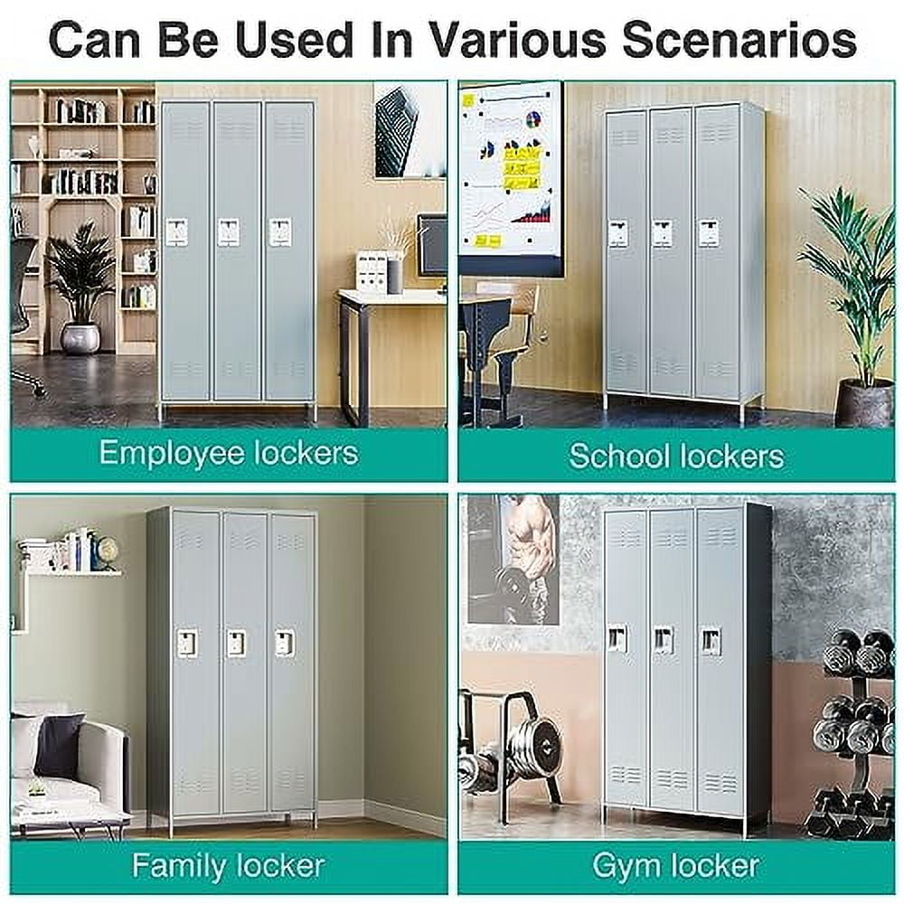 SISESOL Metal Lockers Employees Steel Locker Large School Locker Metal ...