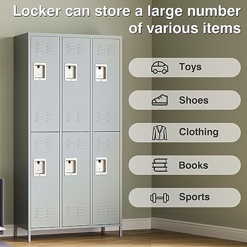 SISESOL Metal Lockers for Employees Steel Locker Large School Locker ...