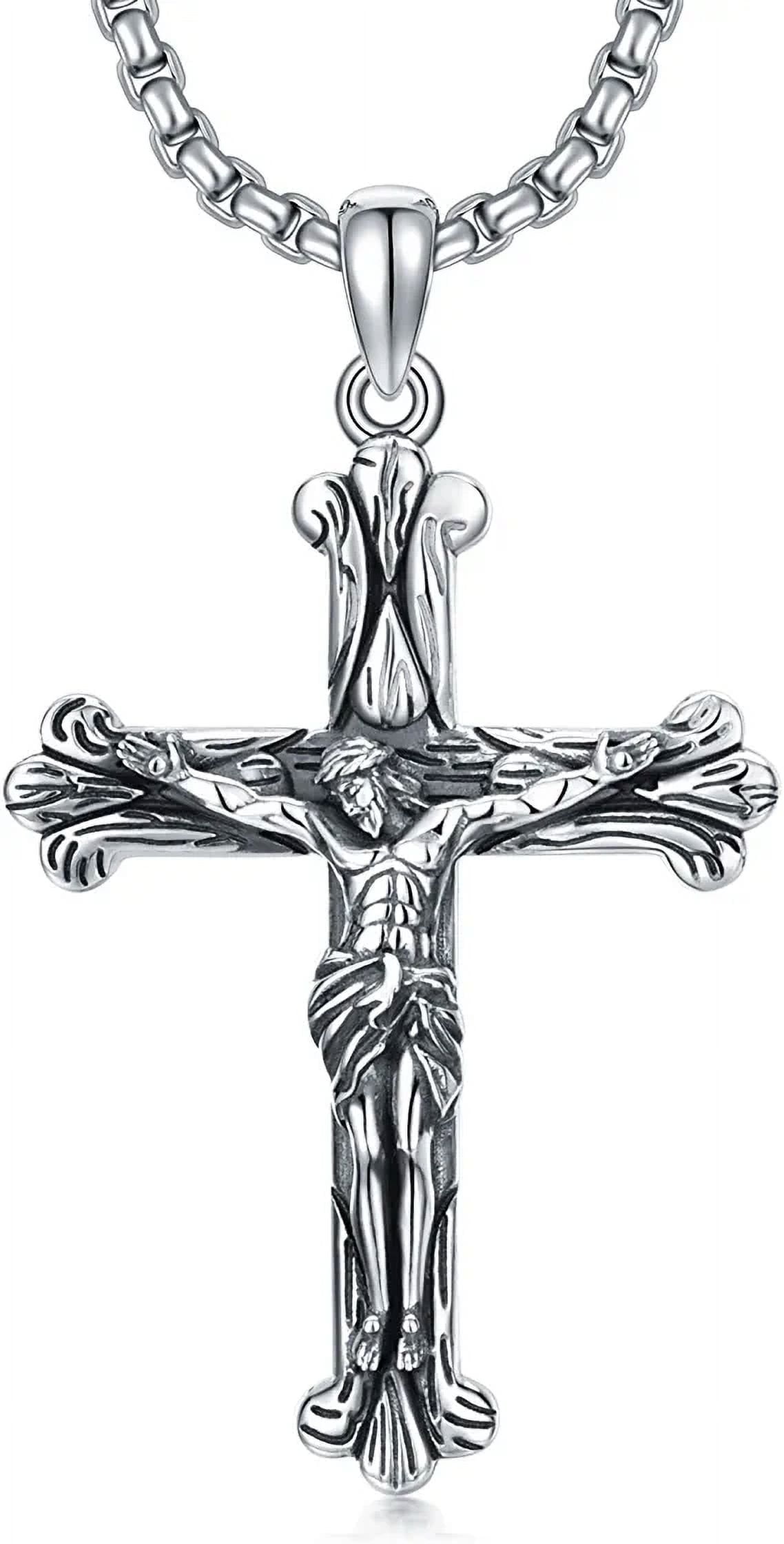 Free Shipping! SISGEM 925 Sterling Silver Cross Necklace for Men & Boys ...