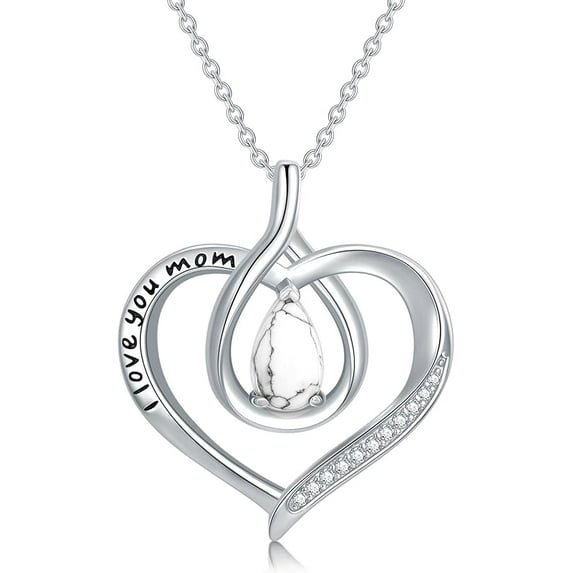 SISGEM Birthstone Infinity Necklaces For Women Mom 925 Sterling Silver ...