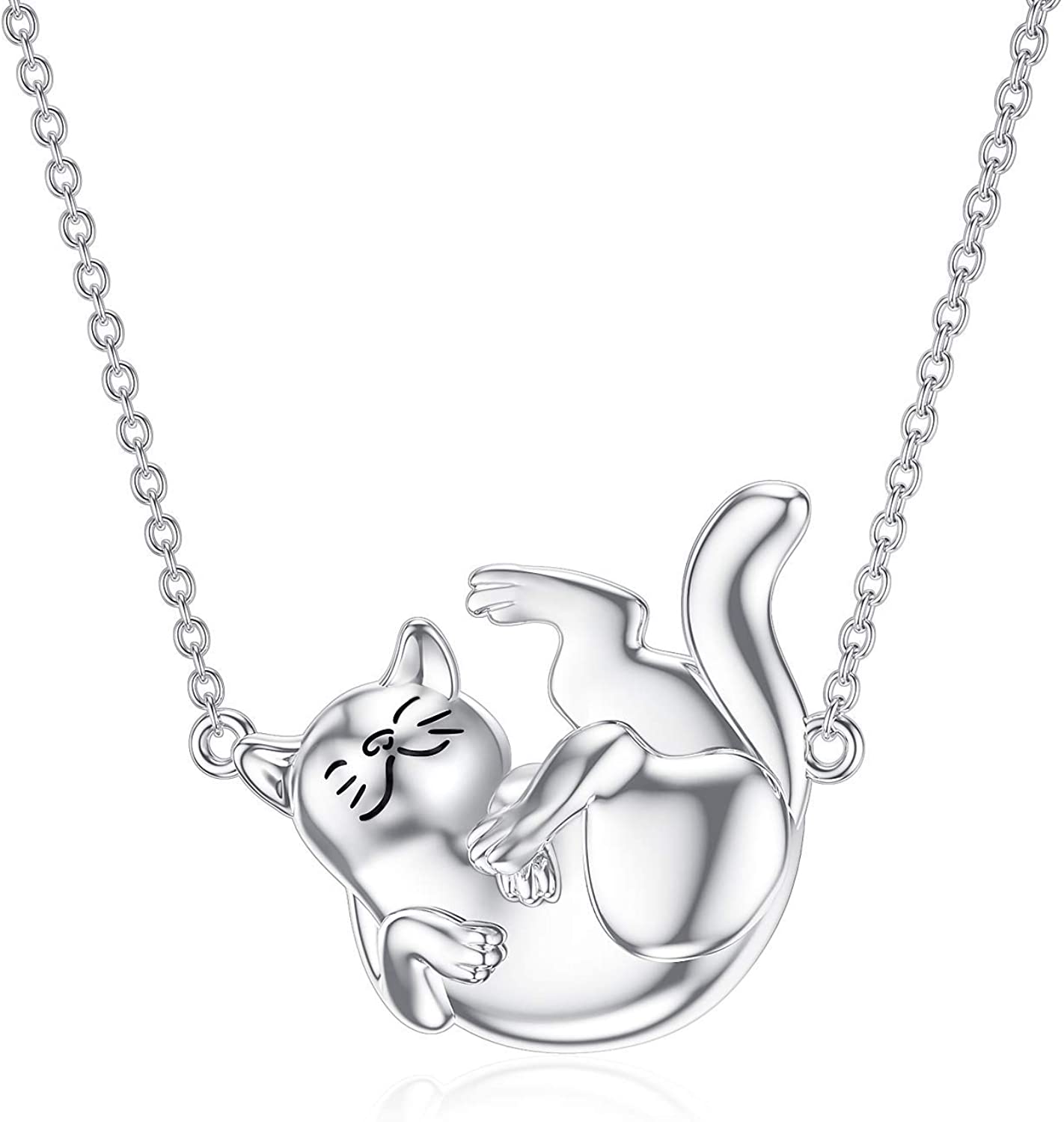 Sterling Silver Cat Lover Pendant - Walmart.com