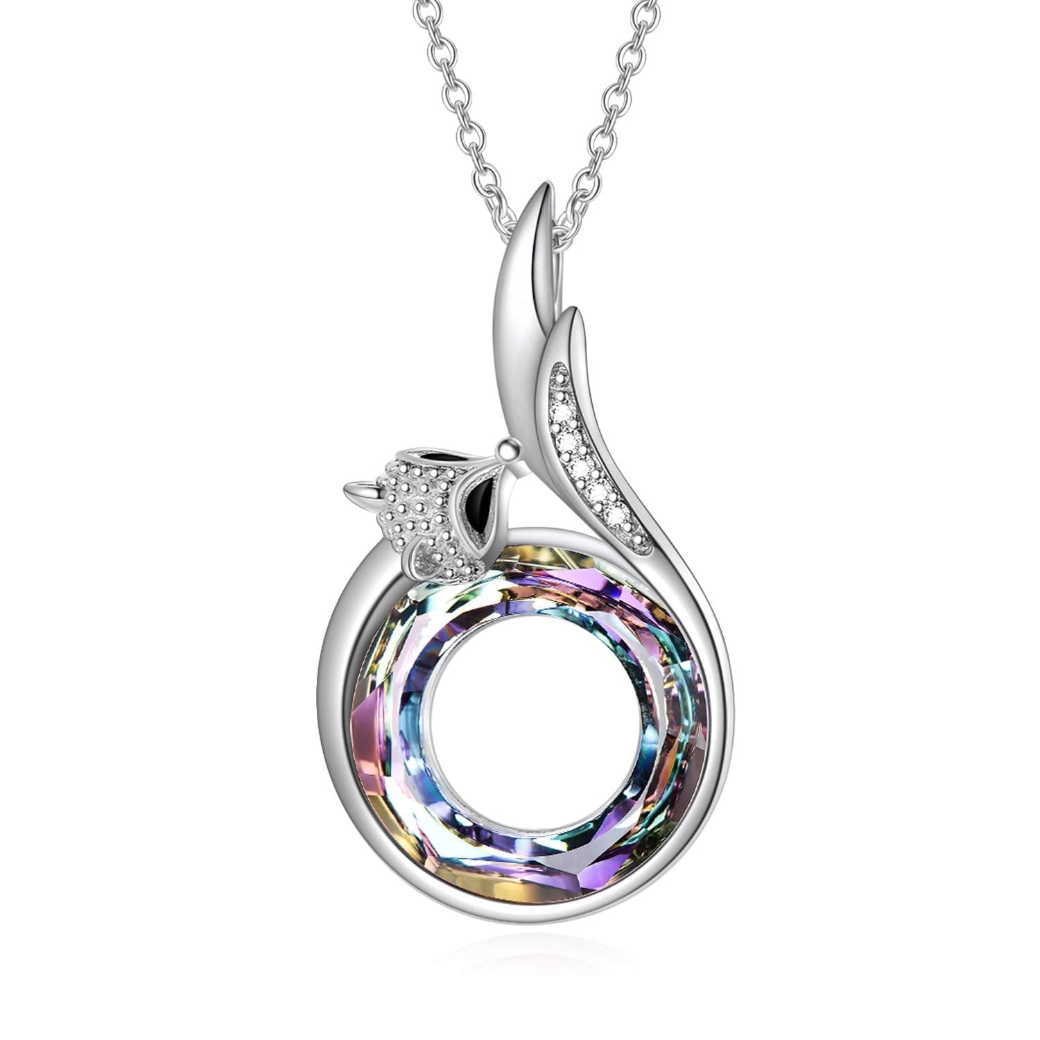 SISGEM Fox Necklace Sterling Silver Fox Pendant with Crystals from ...