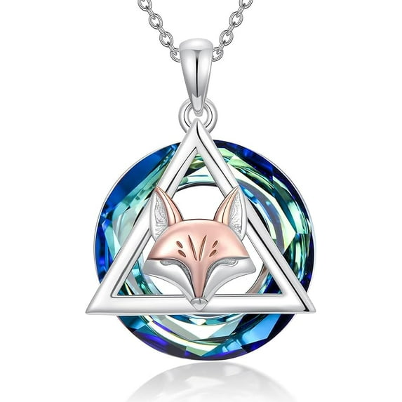 SISGEM Therian Necklace Sterling Silver Wolf Head Therian Symbol ...