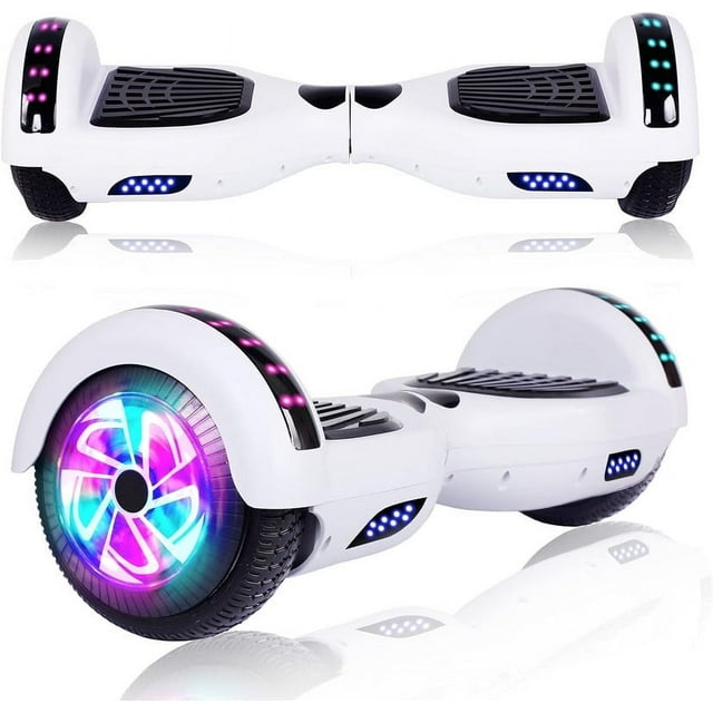 SISIGAD 6.5" Hoverboard with Bluetooth and LED Lights Smart Self ...
