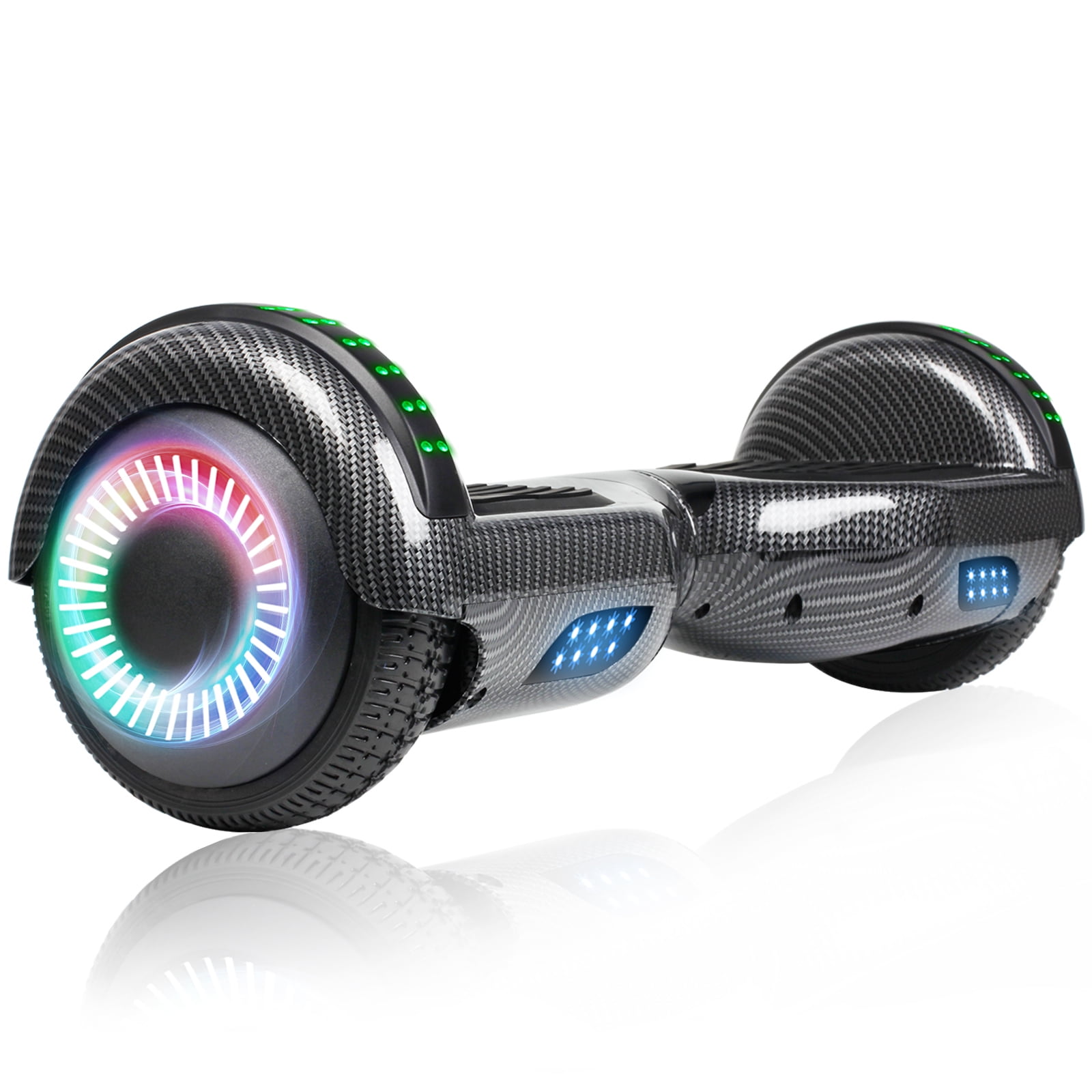 SISIGAD A02 Self Balancing Hoverboard, Black, 6.5 Inch, 9 MPH, LED ...