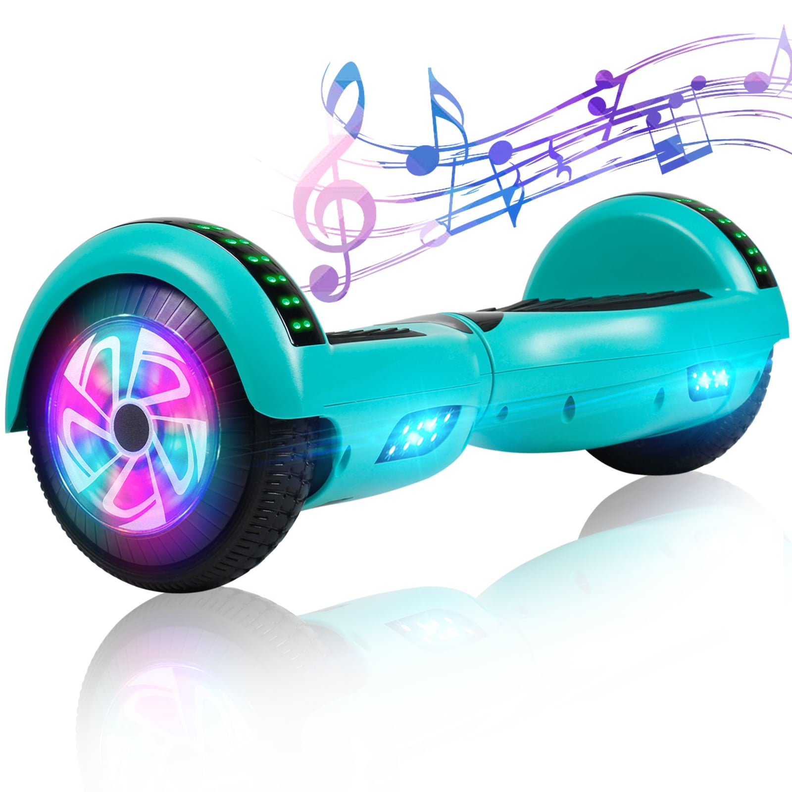 SISIGAD Bluetooth Hoverboard with LED Lights, 6.5 In. Hover Board Self ...