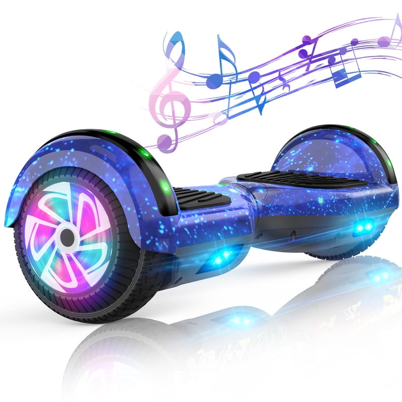 SISIGAD Bluetooth Hoverboard with LED Lights, 6.5 In. Hover Board Self ...