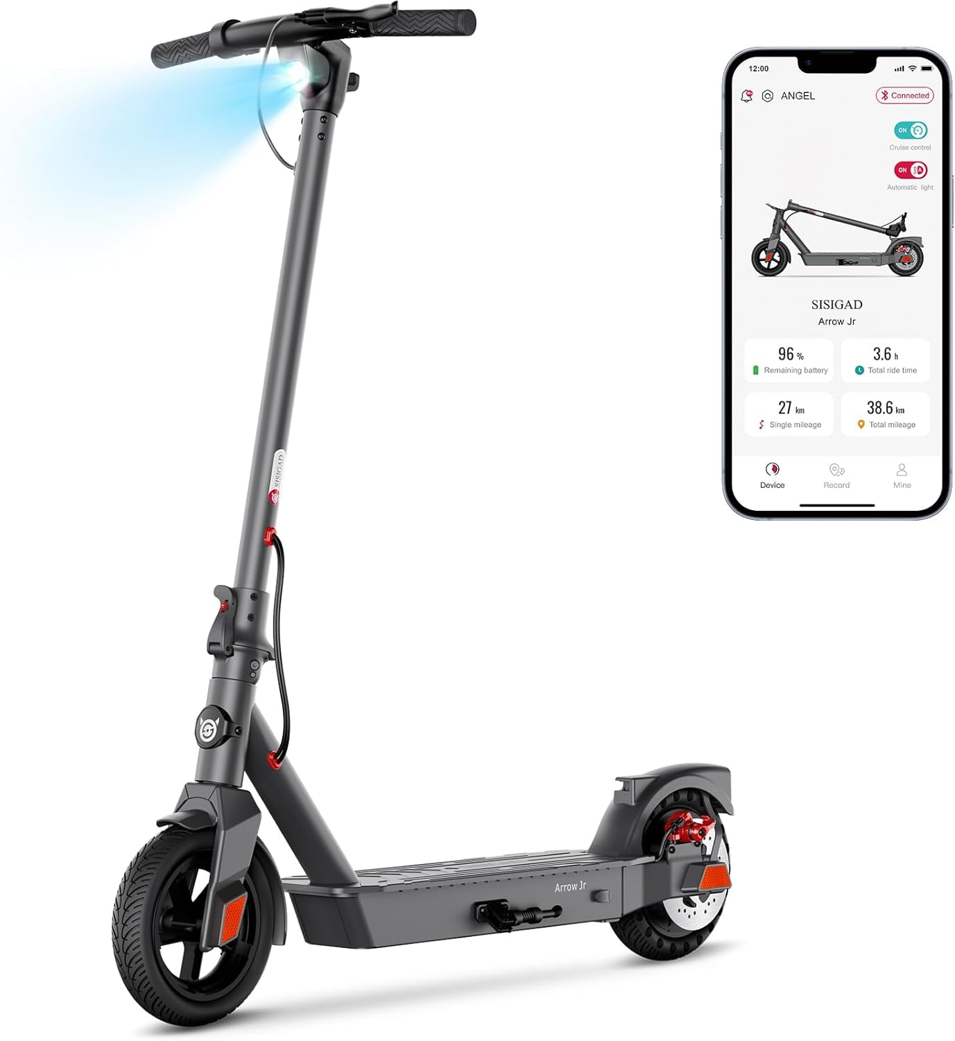 SISIGAD Electric Kick Scooter for Adults, 300W Motor, 8.5" Tires, 15 ...
