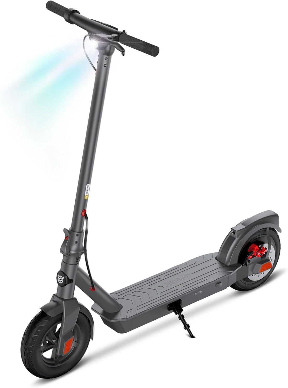 SISIGAD Electric Scooter Adults 10" Tires, 600W Peak Motor, Max 22 MPH ...